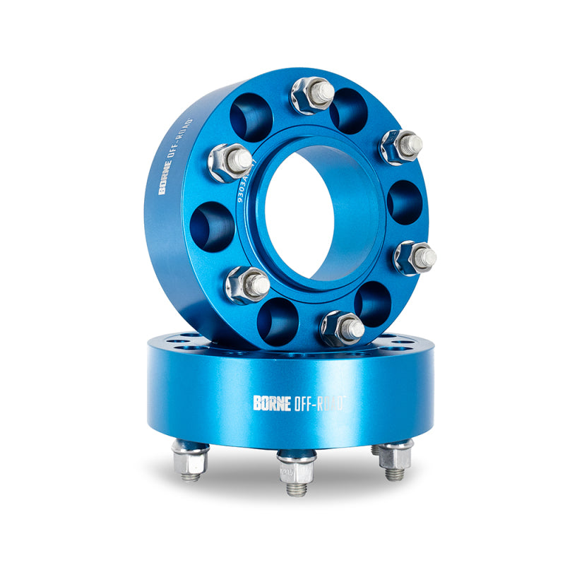 Borne Off-Road Wheel Spacers - 6x139.7 - 93.1 - 50mm - M12 - Blue ...