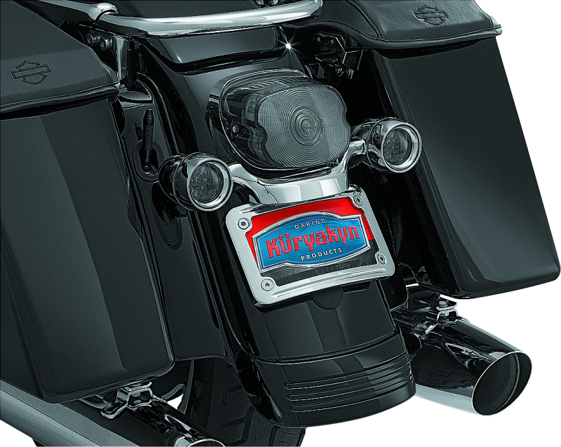 Kuryakyn Curved License Plate Mount Chrome – Fuel Injector Connection