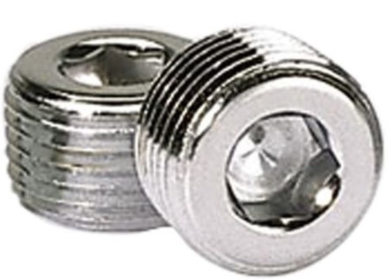 Moroso Chrome Plated Pipe Plugs - 1/2in NPT Thread - 2 Pack – Fuel ...