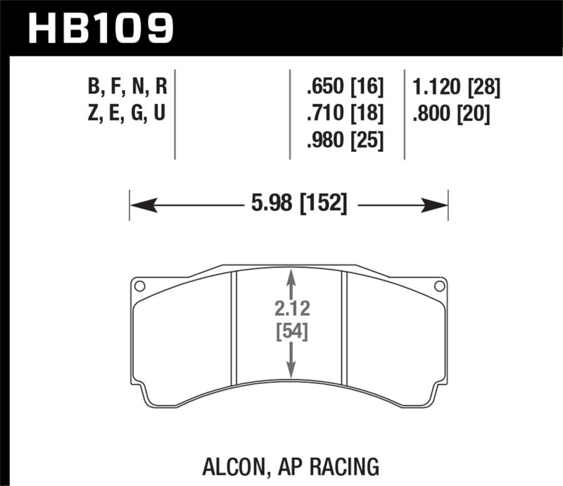 Hawk Alcon TA-6 / AP Racing CP5060-2/3/4/5ST / AP Racing CP5555 / Roto ...