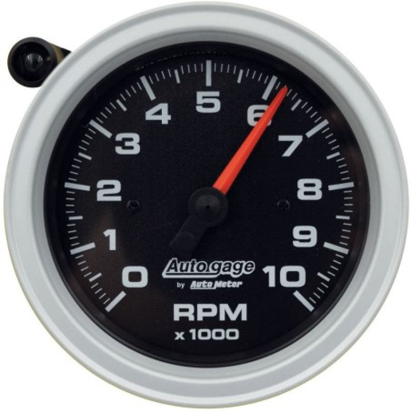 AutoMeter Tachometer Gauge 10K RPM 3 3/4in Pedestal w/Ext. Shift-Light ...