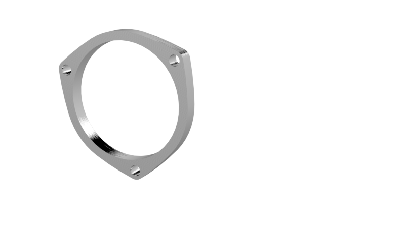 QTP 4in Weld-On QTEC 3 Bolt Flange – Fuel Injector Connection